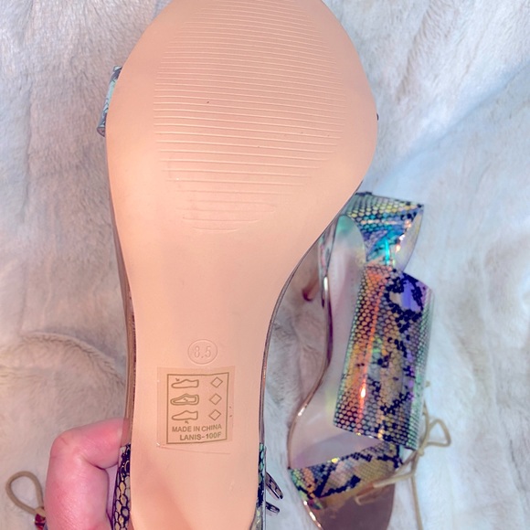 Fashion Nova | Shoes | Fashion Nova Iridescent Snake Skin Pattern ...